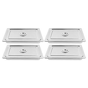 NeNchengLi 4 Pack Stainless Steel Hotel Pans 2.5Inch Deep Steam Table Pans Commercial Food Pan Restaurant food warming pan for Hotel Canteen Restaurant Office Cafeteria Party