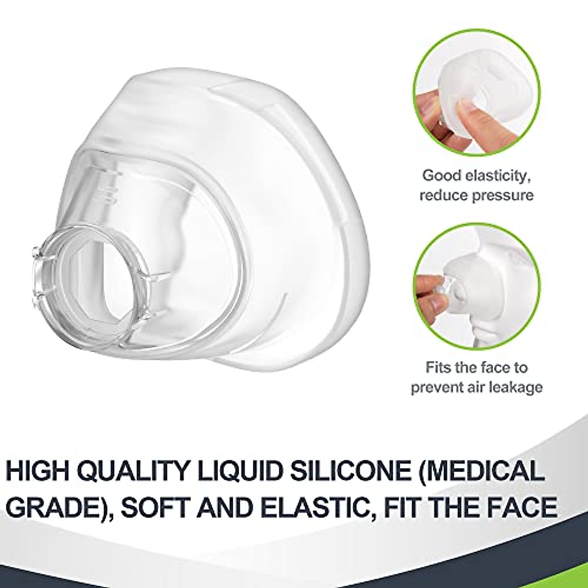 Improved Replacement Frame/Cushion for Comfort G_el Blue, Includes Small Nasal Cushion, Clips & Elbow, Frame(No Headgear), Fits snugly Full Air Seal, Easy Cleaning, Supplied by MEDICOLOR