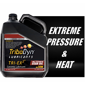 TriboDyn TRI-EX2 Full Synthetic 50W Gear Oil with Ceramic Coating (1 Gallon)