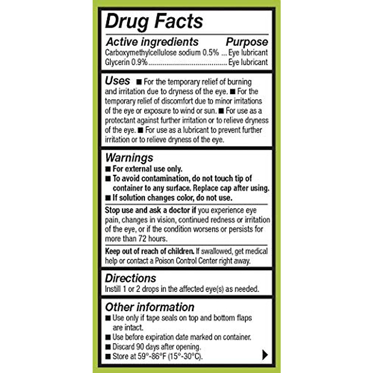 Refresh Relieva Lubricant Eye Drops, 0.33 Fl Oz Sterile, Packaging may Vary