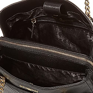 Karl Lagerfeld Paris womens Charlotte Quilted Tote Bag, Blk/Gold, One Size US