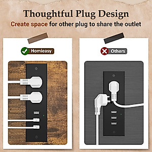 Homieasy End Table with Charging Station, 20 Inch Square Side Table with USB Ports & Power Outlets, Industrial Nightstand with 2-Tier Storage Shelf, Mini Fridge Stand for Small Spaces, Rustic Brown