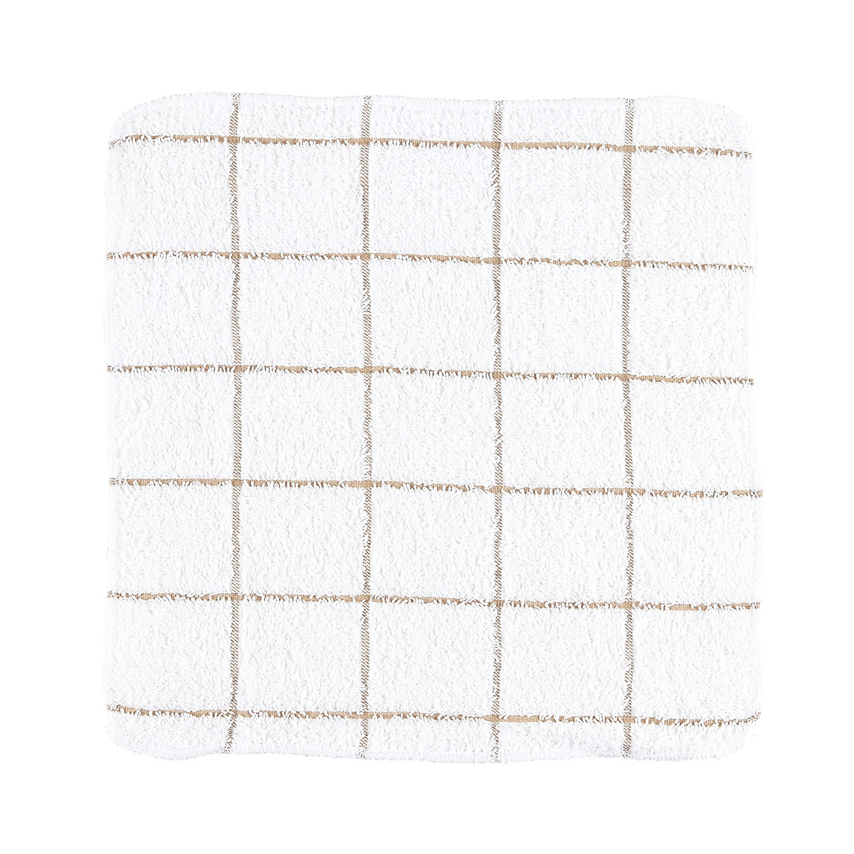 Arkwright Dish Towels for Kitchen - (Pack of 12) Soft, 100% Cotton Terry Dishcloths, Highly Absorbent & Quick Dry, Washcloths for Washing, Drying, and Cleaning Dishes, 12 x 12 in, Tan