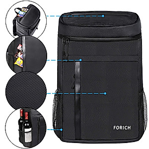 FORICH Soft Cooler Backpack Insulated Waterproof Backpack Cooler Bag Leak Proof Portable Small Cooler Backpacks to Work Lunch Travel Beach Camping Hiking Picnic Fishing Beer for Men Women