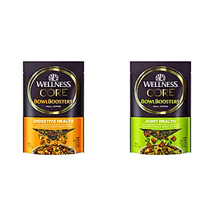 Bundle of Wellness CORE Bowl Boosters Digestive Health & Joint Health Dog Food Topper, 4 Ounce Bag