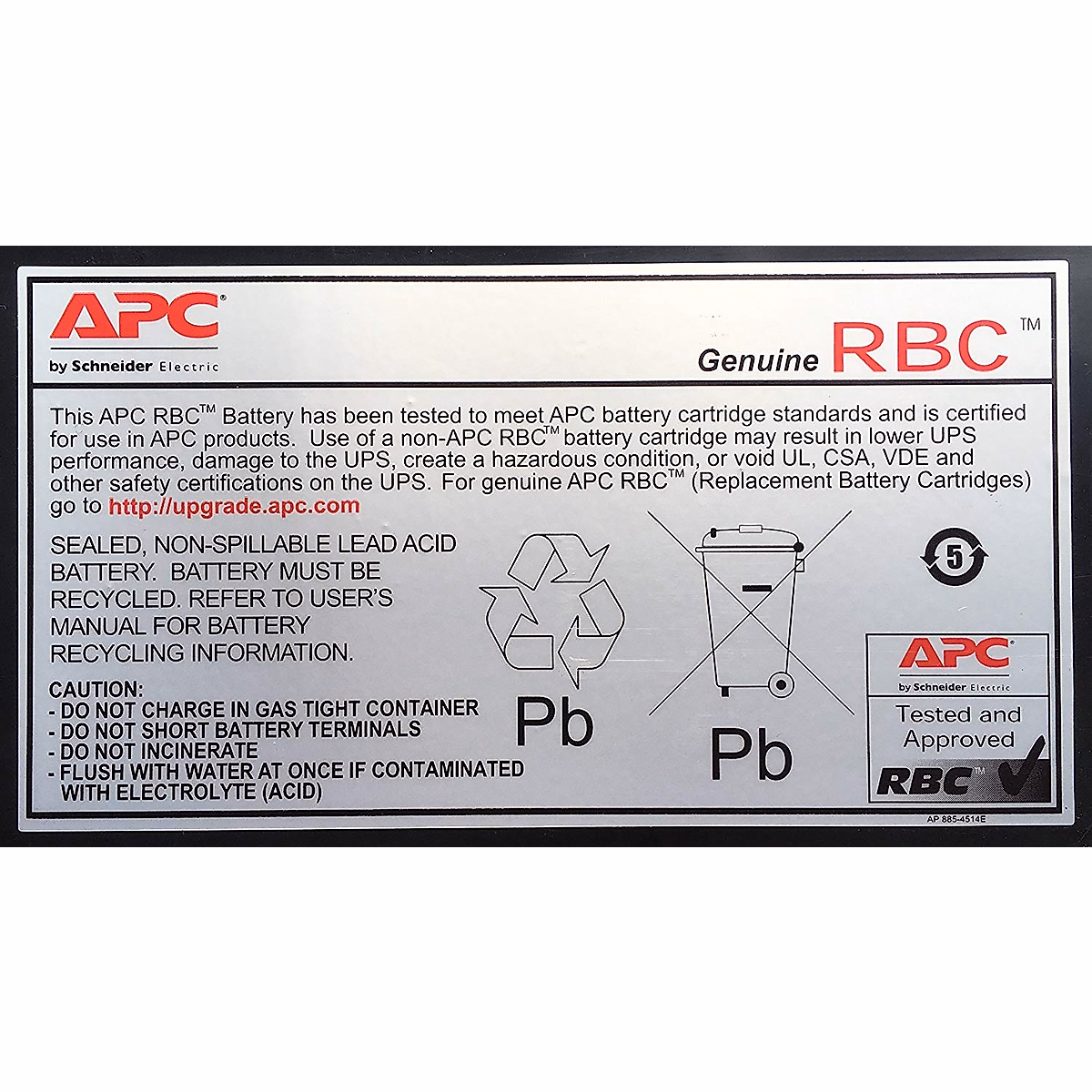 APC UPS Battery Replacement, RBC34, for APC Smart-UPS models SUA1000RM1U, SUA750RM1U