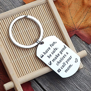 Call Your Mom Keychain for New Driver Gifts for Graduation 16 Year Old Boy Girl Son Daughter Birthday Key Chain