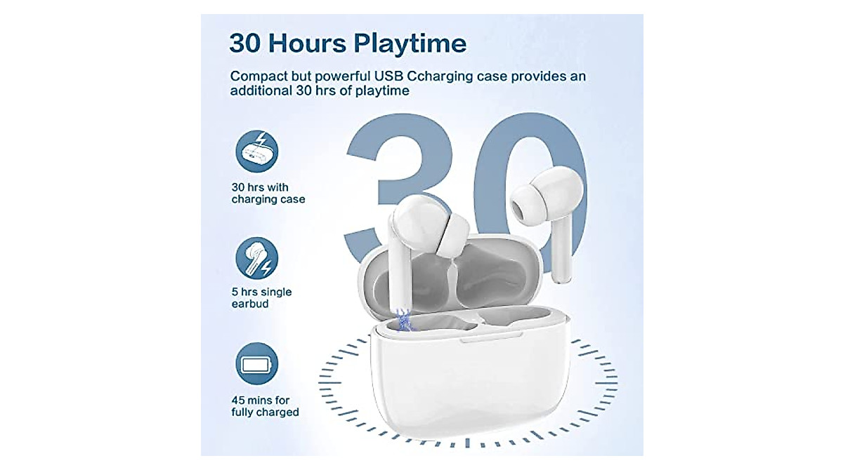 KESIEME Wireless Earbuds - IPX5 Waterproof & 30H Playtime