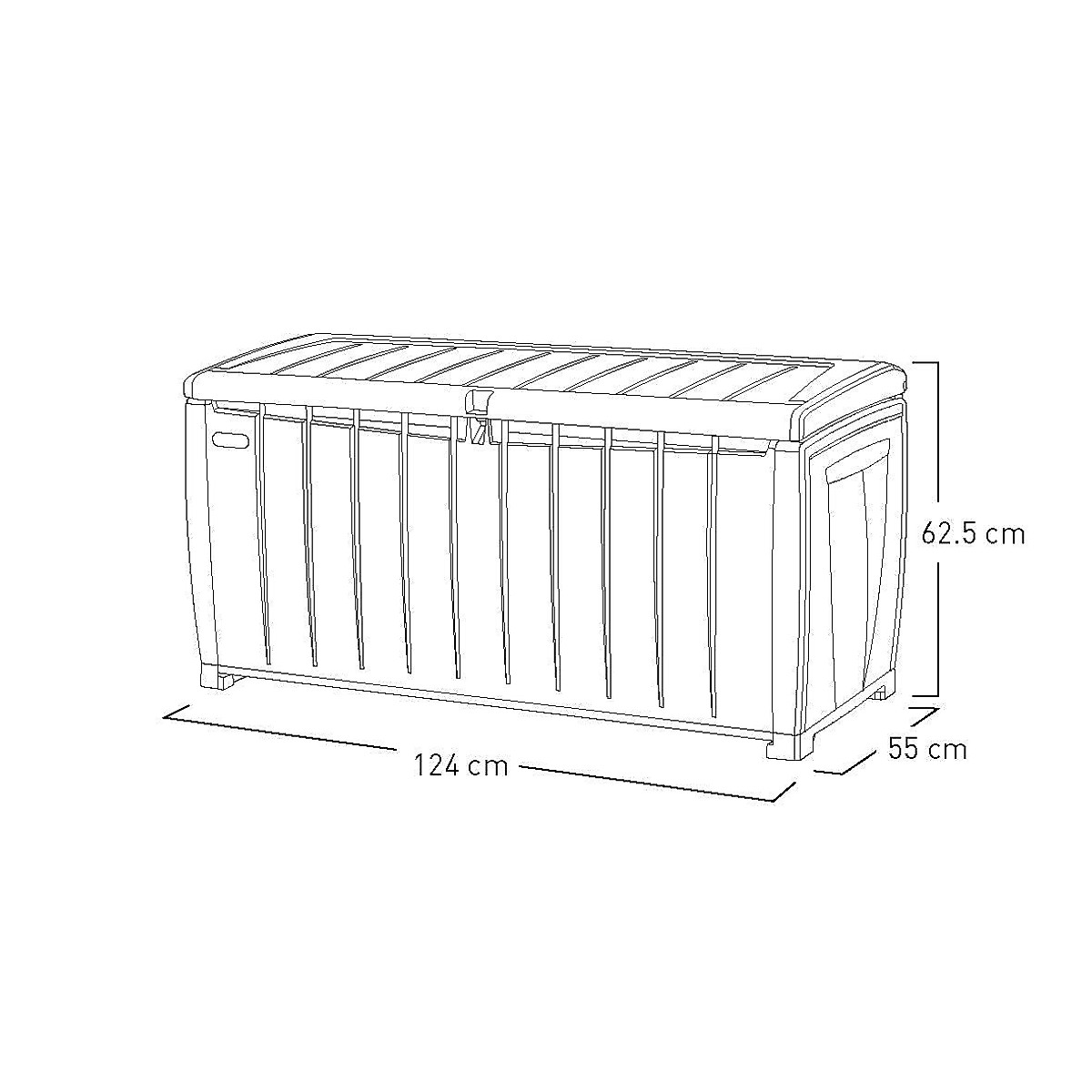 Keter Novel 17197948 Cushion Box 340 L Plastic Beige/Brown