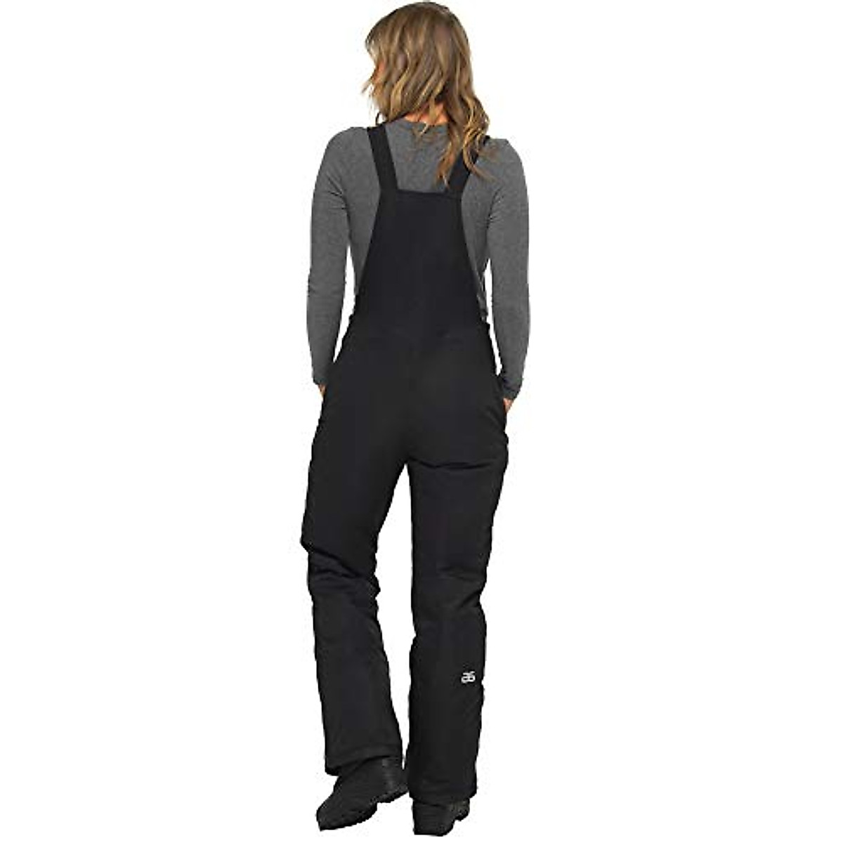 Arctix Women's Essential Insulated Bib Overalls, Black, Large Short