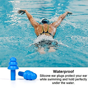 50 Pair Soft Silicone Reusable Washable Ear Plugs for Sleeping Swimming Noise Hearing Protection Earplugs Music Concerts Construction Shooting Hunting Motor Sports