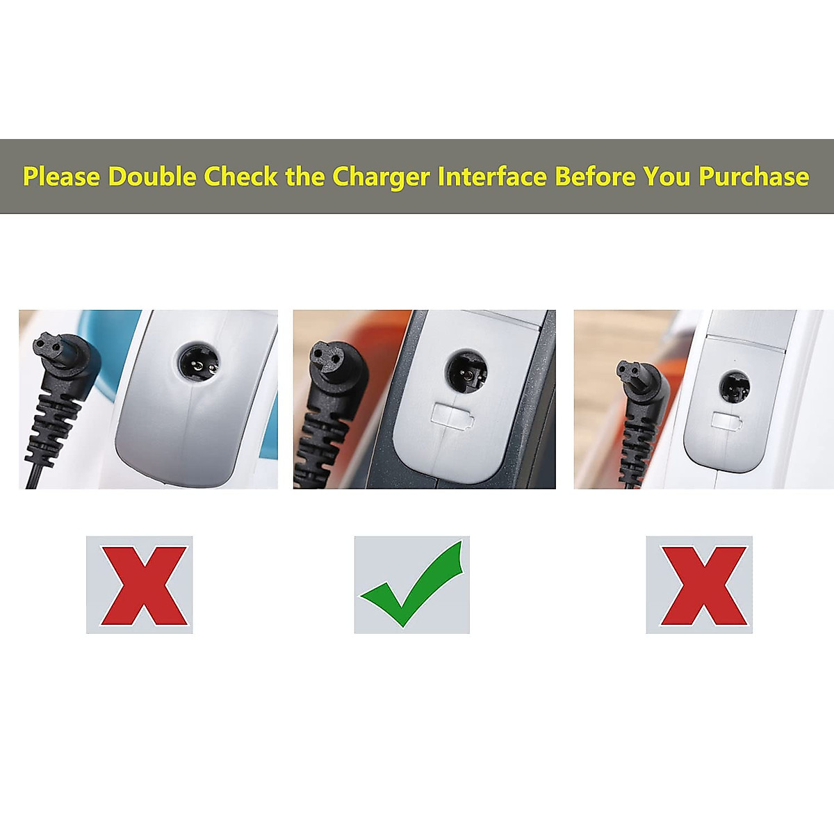 Replacement HHVK515JP07 Charger Black and Decker Power Cord Compatible with Black+Decker HHVK515JP07 HHVK515JP07APB HHVK515J00FF HHVK415B01 Handheld Vacuum Jack Plug Charger