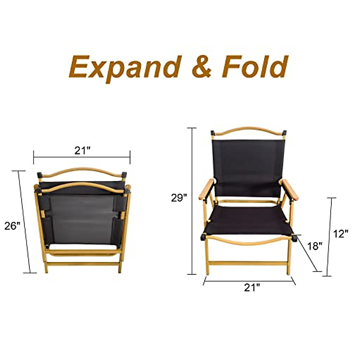 Kweetle Foldble Camping Chair Kermit Chair Beach Chair Outdoor Furniture Aluminum Portable Folding Camping Chair for Camping Picnic Park