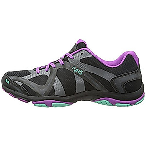 Ryka Women's Influence Black/Sugar Plum/Vivid Aqua Training Shoe 8.5 M US