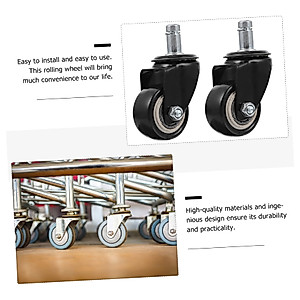 COOPHYA 5 Pcs Boss Chair Caster Computer Chair Wheels Carpets Gliding Wheels Workbench casters Castor Wheels Hardwood Floors Wheels Rubber Polyurethane (pu) Universal to Rotate Transport