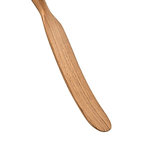 FAAY Skinny Spurtle for Sourdough Starter, Spreading, Cooking, Mixing, Reaching Bottom of Jar, Kitchen Utensils, 100% Healthy from High Moist Resistance Teak for Non Stick Cookware and Instant Pot