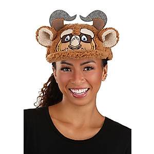 elope Disney Beast Plush Fuzzy Costume Cap with Ears Standard Multicolor