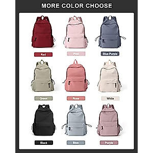 Black Backpack for Women Men, Waterproof High School Bookbag,Lightweight Casual Travel Daypack,Classic Basic College Backpack,Middle School Bag for Teen Girls Boys