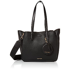 Calvin Klein Millie Novelty Tote, Black/Black