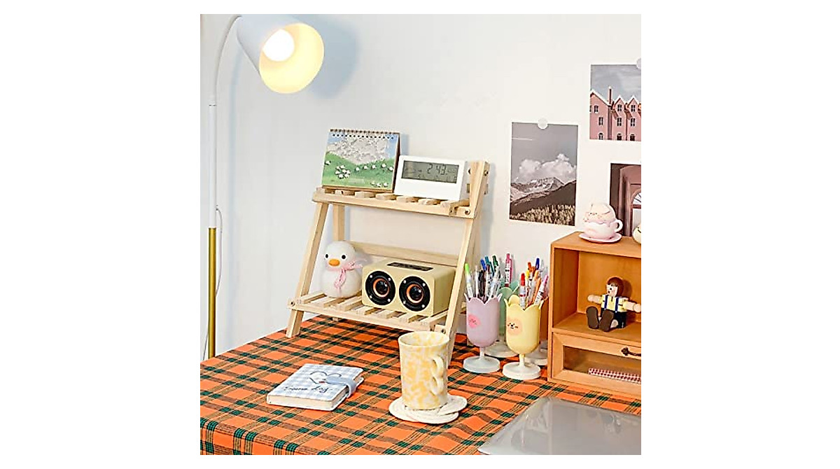 BestAlice Wooden Double Layer Rack - Organize Your Space