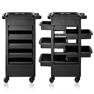 Saloniture Beauty Salon Rolling Trolley Cart With 5 Drawers