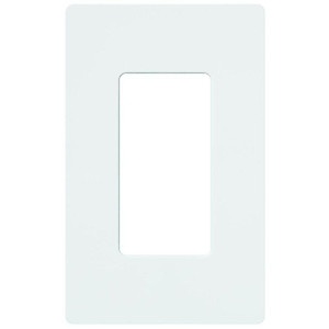 Lutron Claro 1 Gang Decorator/Rocker Wallplate, Gloss, White (1-Pack) | CW-1-WH