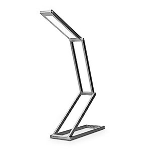 kwmobile Foldable LED Desk Lamp - Folding Portable USB Table Light with 3 Brightness Settings - for Home, Reading, Studying, Work, Travel - Anthracite