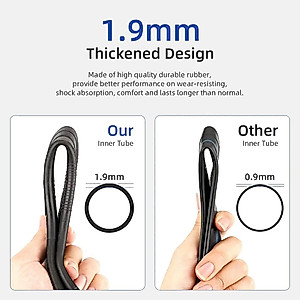 RidTianTek 10x2.125 Tire with Inner Tube 10 inch for Segway F20/F25/F30/F40/F65/D18W/D28U/D38U Heavy Duty Replacement Wheels Parts Inner Tube Tire for Electric Scooter Accessories