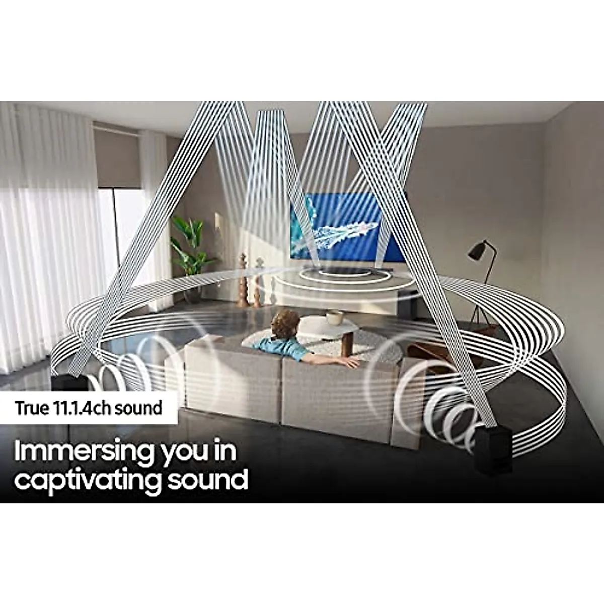 SAMSUNG 3.1.2ch Q800A Q Series Soundbar - Dolby Atmos/DTS: X with Alexa Built-in (HW-Q800A, 2021 Model)