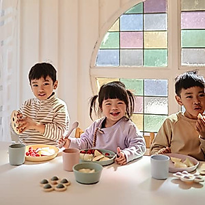 mushie Flatware Fork and Spoon Set for Kids | Made in Denmark (Sage)