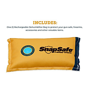 SnapSafe Reusable Dehumidifier Bag 450G, 75908 - Portable, Easy to Use Moisture Absorbers for Gun Safes & Cabinets - Prevent Moisture Damage for Gun Safe Accessories, Firearms in Your Gun Vault