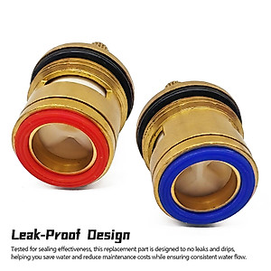 Meyffon 1000187 1000188 Faucet Cartridge Compatible with Kohler Bath Faucet 3/4 Inch Ceramic Valve Cold and Hot Cartridge Counterclockwise Close and Clockwise Close