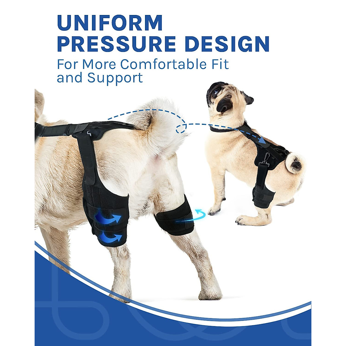 MerryMilo dog knee brace for torn acl hind leg -Upgraded Anti-Slip, Support for Cruciate Ligament Injury, Arthritis, Joint Pain, Muscle Sore, CCL Brace(Size: S, Left Leg)