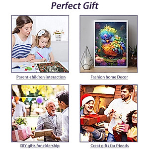 AIBOERL Diamond Painting Kits for Adults, Parrot 5D Diamond Art Kits, Full Drill DIY Crafts for Adults Home Wall Decor Gift Diamond Dots [11.8x15.7inch]