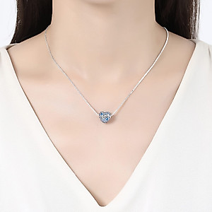 IBAGKE Birthstone Charms for European Bracelet 925 Sterling Silver Dangle Charm Beads Pendants for Bracelets Charms DIY Jewelry birthday Gift for Women (March Birthday Charms)