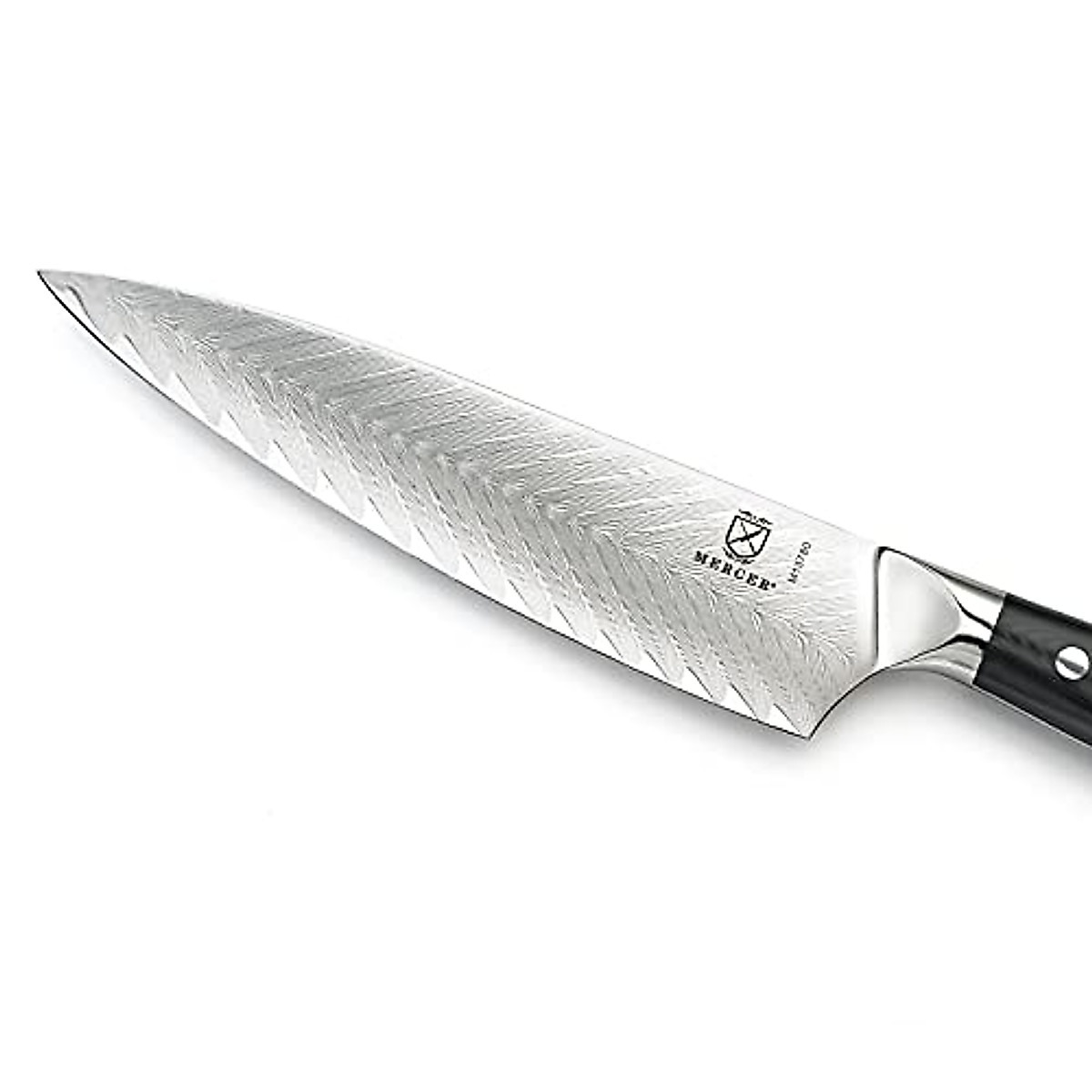 Mercer Culinary M13780 Premium Grade Super Steel, 8-Inch Chef's Knife w/Leaf Pattern Blade, G10 Handle