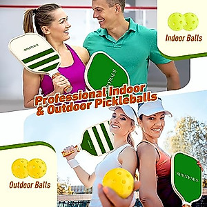 Sprypals Pickleball Paddles,USAPA Approved Fiberglass Surface with Polypropylene Core Pickleball Set Premium Pickleball Rackets Pickleball Paddle Set ​for Men Women
