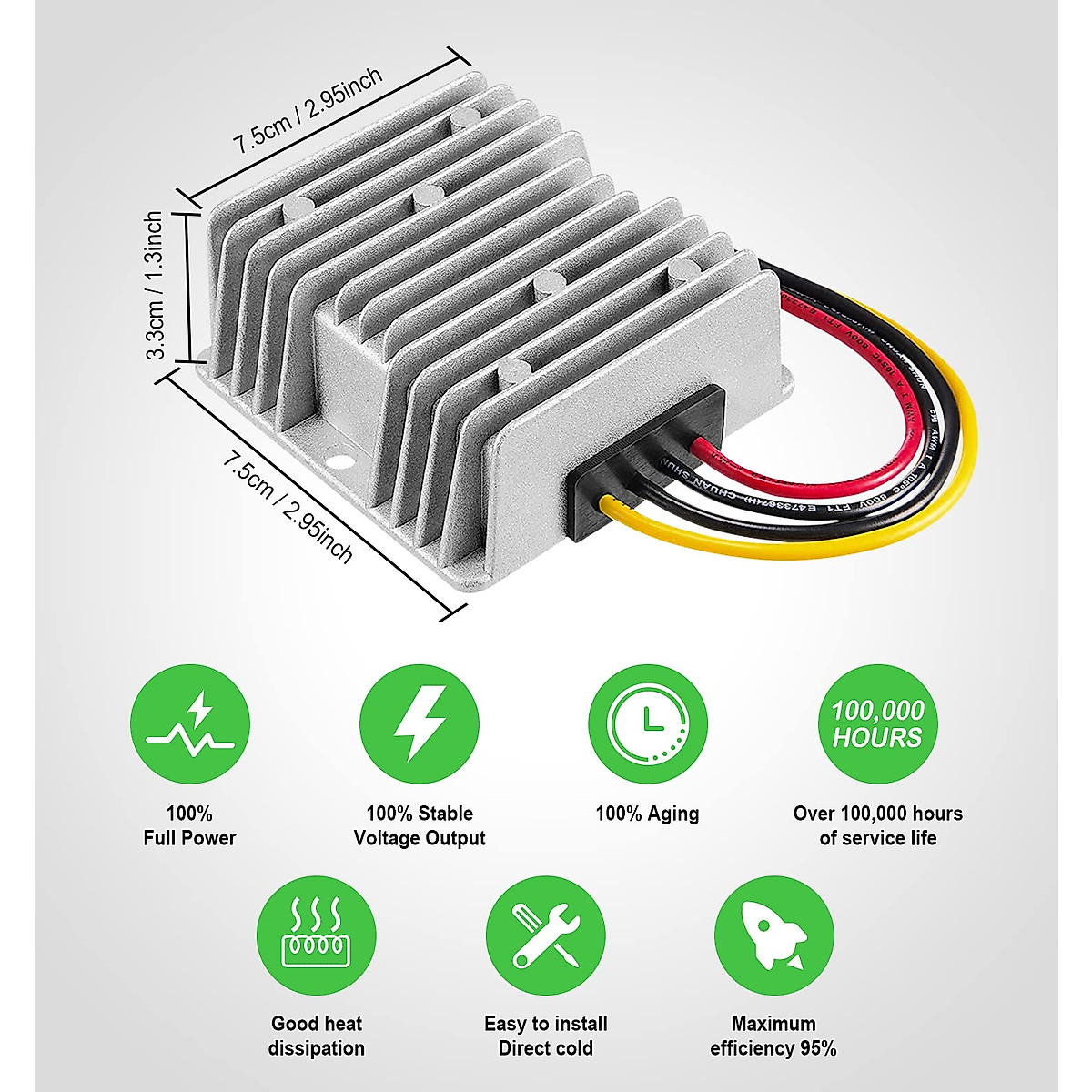 EAGWELL DC to DC Converter,36V 48V to 12V Step Down Converter Regulator 20A 240W Golf Cart Low Voltage Reducer Buck Transformer Waterproof
