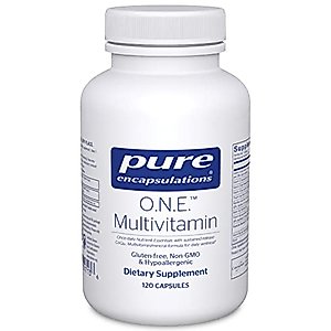 Pure Encapsulations O.N.E. Multivitamin - Once Daily Multivitamin with Antioxidant Complex Metafolin, CoQ10, and Lutein to Support Vision, Cognitive Function, and Cellular Health* - 120 Capsules