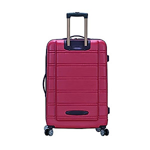 Rockland Melbourne Hardside Expandable Spinner Wheel Luggage, Magenta, 2-Piece Set (20/28)