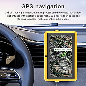 Cyllde Kids Tablet, Low Blue Light Technology LED Screen and IPS HD Display, 5gwifi Dual Band 5000 mAh Battery Built in Popular Apps, Suitable for Animations, e Books(Yellow)