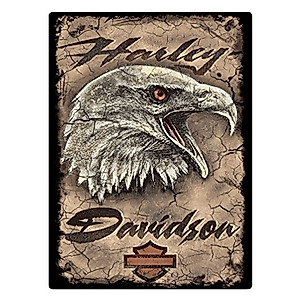 Harley-Davidson Rugged Eagle Card Embossed Tin Sign, 12.5 x 17 inches 2011391