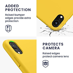 kwmobile Case Compatible with Apple iPhone XR Case - TPU Silicone Phone Cover with Soft Finish - Honey Yellow