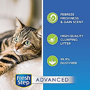 Fresh Step Clumping Cat Litter, With Gain, Advanced, Extra Large, 37 Pounds total (2 Pack of 18.5lb Boxes)