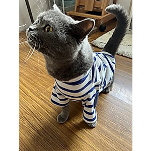 Dog Shirt for Small Dogs Basic Striped T-Shirts 100% Cotton Pet Clothes Puppy T-Shirts Cat Tee Soft Breathable Dog Shirts