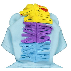 My Little Pony Rainbow Dash Toddler Girls Fleece Zip-Up Hooded Costume Coverall Blue 3T