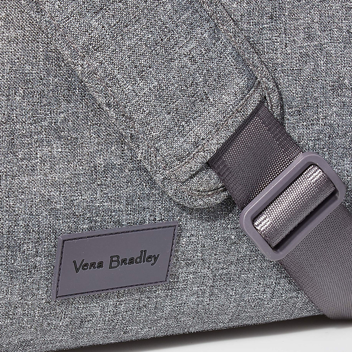 Vera Bradley Women's Recycled Lighten Up Reactive Small Gym Bag, Gray Heather, One Size