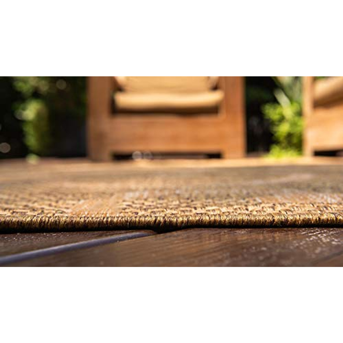 Unique Loom Outdoor Botanical Collection Area Rug - Vine (8' x 11' 4" Rectangle, Brown/ Beige)