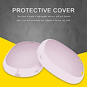 Antetek Silicone Case for Airpods Max Headphone,Soft Silicone Skin Cover Lightweight [Anti Slip] Shock-Proof Shatter-Resistant Protective Frame Full Cover Compatible for Airpods Max (Pink)