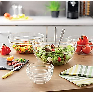 Luminarc Stackable Bowl 10-Piece Set, Glass, 1, Clear
